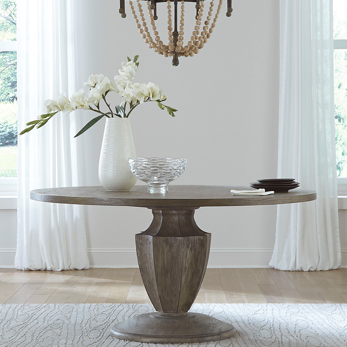 Laurel Foundry Modern Farmhouse® Kaila 60" Pedestal Dining Table & Reviews | Wayfair